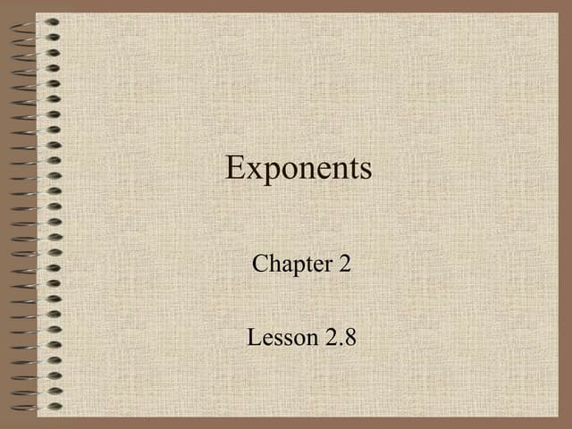 Exponents and Exponential Notation.pptx