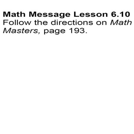 Math Lesson 6 10 | PPT