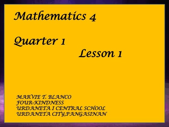 Grade 3 PPT_Math_Q1_Lesson 1.pptx | Drawing and Sketching | Arts and Crafts