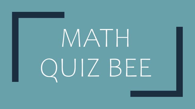 SHS MATH QUIZ | PDF