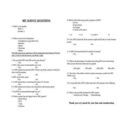 Math survey-question (2) | PPT