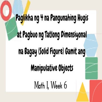 Math 1- 2 Dimensional and 3 Dimensional Shapes | PPTX