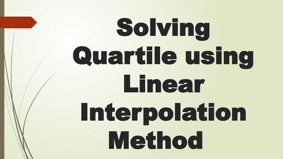 Quartile (ungrouped) | PPTX | Technology & Computing