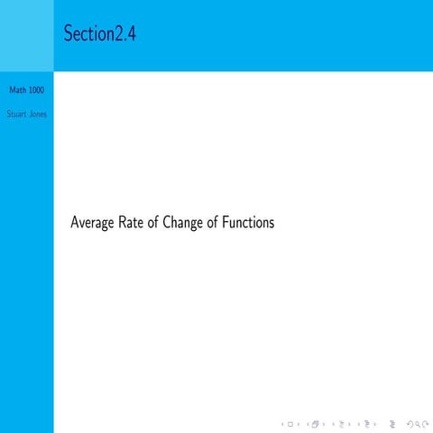 Rates of Change | PPT
