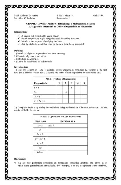 Math 116 Pres 1 Docx Physics Science
