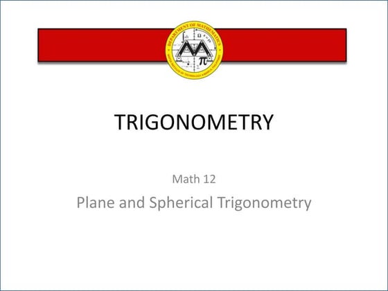 Lecture 1: Basics of trigonometry (surveying) | PDF | Geography | Science