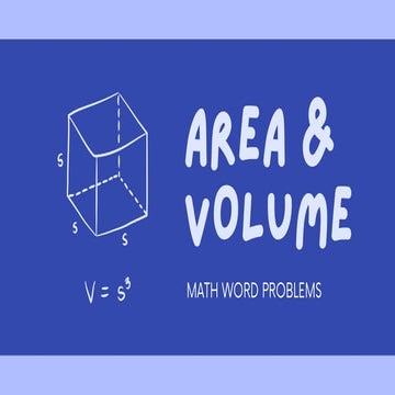 Math secondary. Volume and area of 3D shapes | PPT