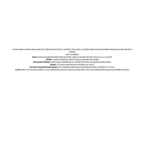 Prime numbers definition of Mathematics 1 | PPTX