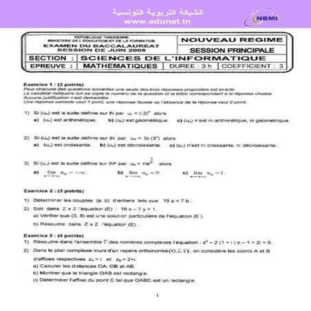 Devoir Math BAc 2008 | PDF