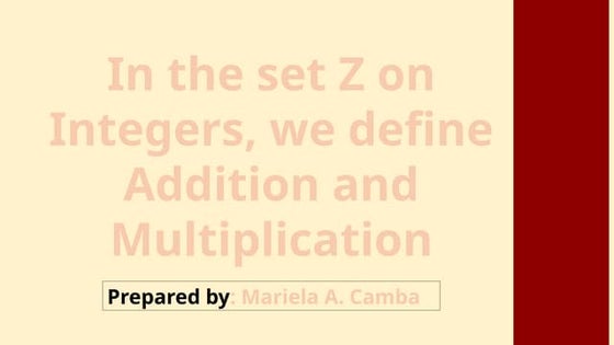 Integers Class 7 | PPT