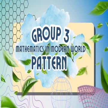 Math21 PATTERN- man-made and natural Presentation | PDF