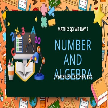 MATH 2 QUARTER 3 WEEK 8 DAY ONE PRESENTATION | PPTX