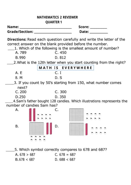 MTAP REVIEWER Grade 4...part 1 | DOCX