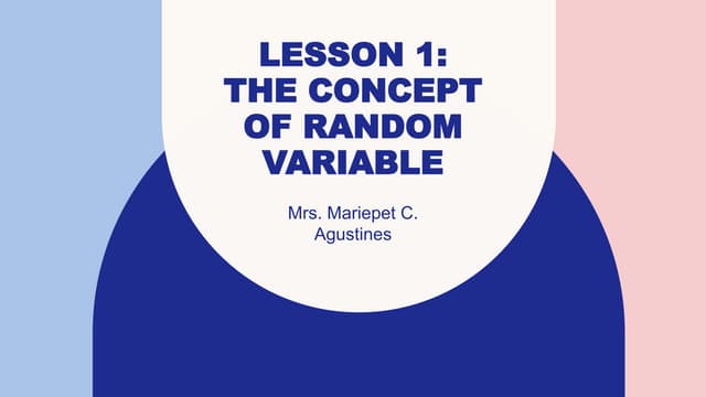 Random Variable (Discrete and Continuous) | PDF