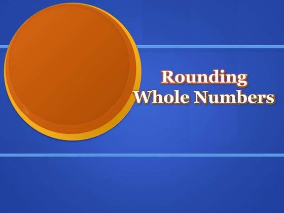 Rounding | PPT