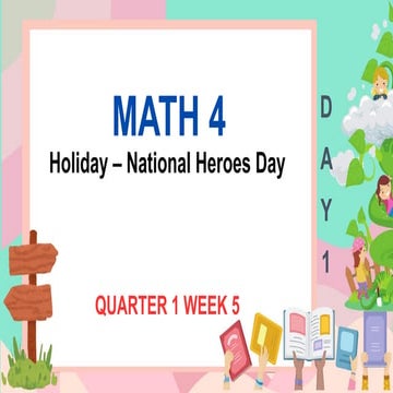 MATH4-Quarter 1 week 5, powerpoint presentation | PPT