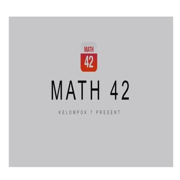 Math 42 | PPT