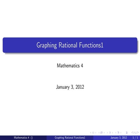 Math 4 graphing rational functions | PPT