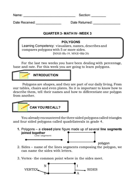 Polygons: Classification and KInds | PDF