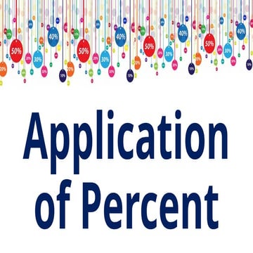 Math 6 - Application of Percent Commission Simple Interest Percent of ...
