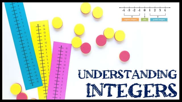 INTEGERS AND THE NUMBER LINE. (MATH)pptx | PPTX