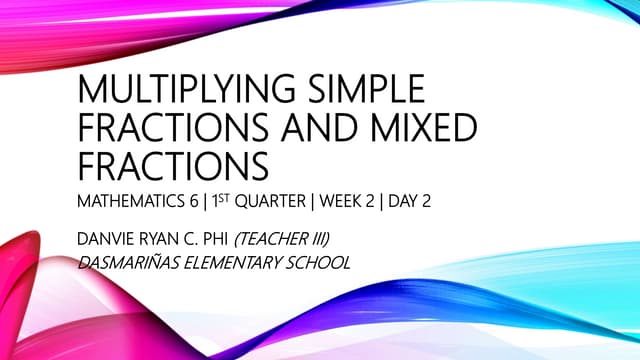 Math 6 Grade 6 1st Quarter Lesson 1 | PPTX