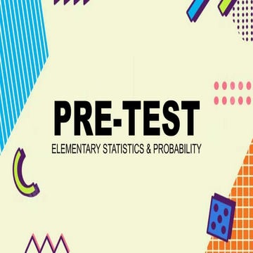 Pre-Test in Elementary Statistics and Probability.pptx