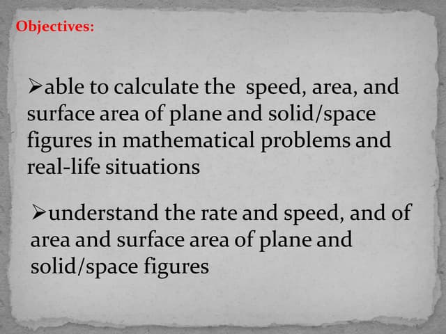 Math 6 Ppt Q3 Calculate The Speed Area And Surface Area Of Plane