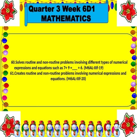 MATH 6 PPT Q3 W6 - Routine And Non-Routine Problems Involving Different Types Of Numerical ...