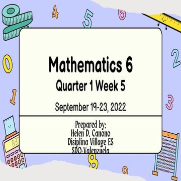 MATH 6 Q1 Week 5 - Share for learningpdf | PDF