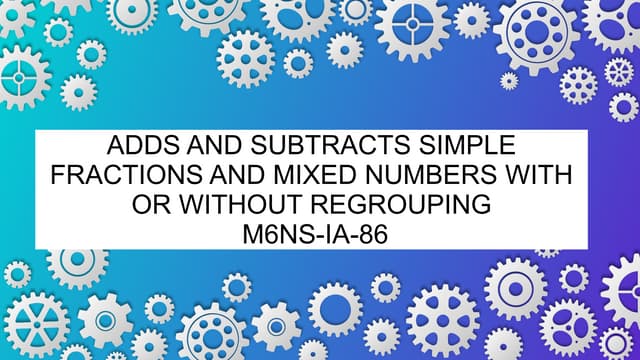Math 6 Grade 6 1st Quarter Lesson 1 | PPTX