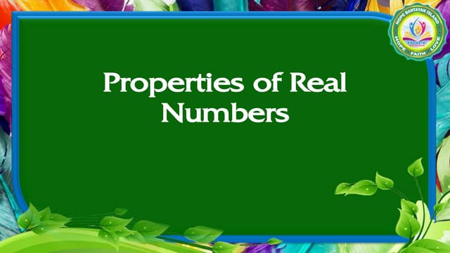 Subsets of real numbers | PPTX