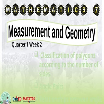 Classification of polygons according to the number of sides and if it ...