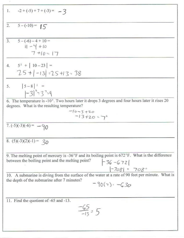 Math 7 Review Packet Answer Key math-7-review-packet-answer-key