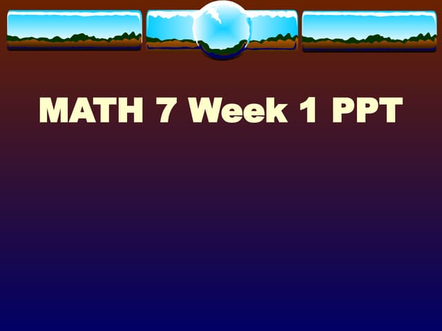 Week 1 FOR MATHEMATICS 7 MATATAG CURRICULUM | PPTX | Drawing and ...