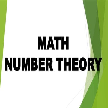 Math 8 PPT for Demo Math Number Theory Modular Arithmetic | PPTX