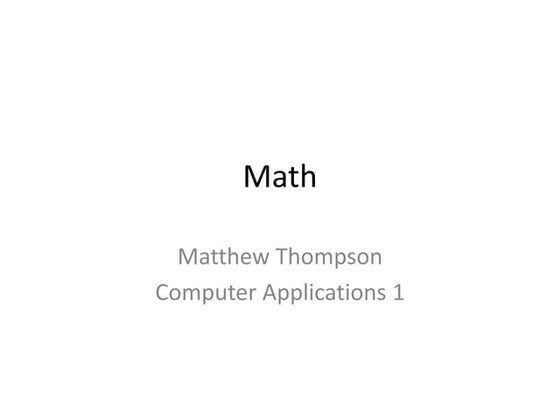 Math | PPT