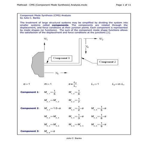 Mathcad Cms Component Mode Synthesis Analysispdf 4372