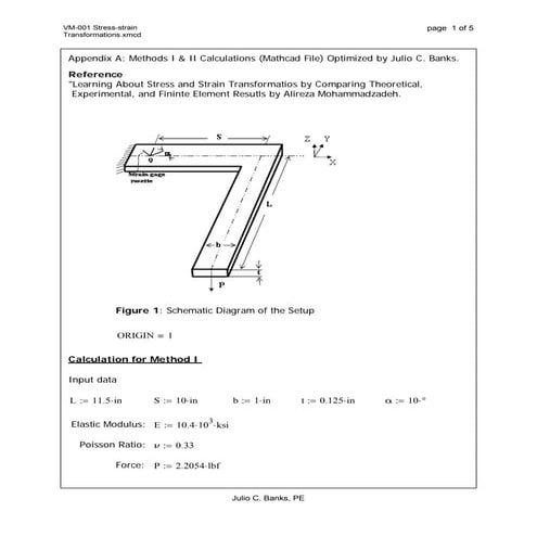 Math cad vm-001 stress-strain transformations | PDF