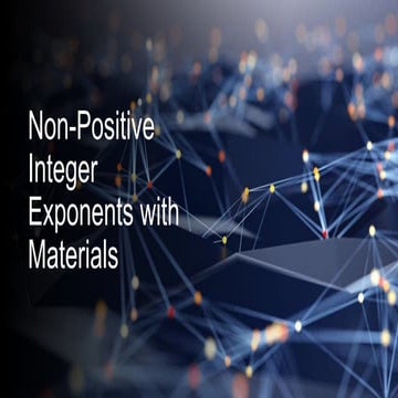 Math chapter 3 non-positive integer exponents with materials | PPT