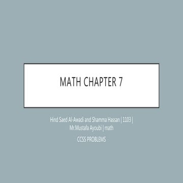 Math chapter 7 | PPTX
