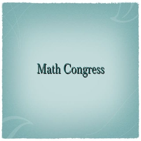 Math congress | PPT