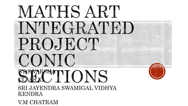Conic section ppt | PPTX