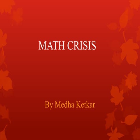 Math crisis blog power point | PPTX