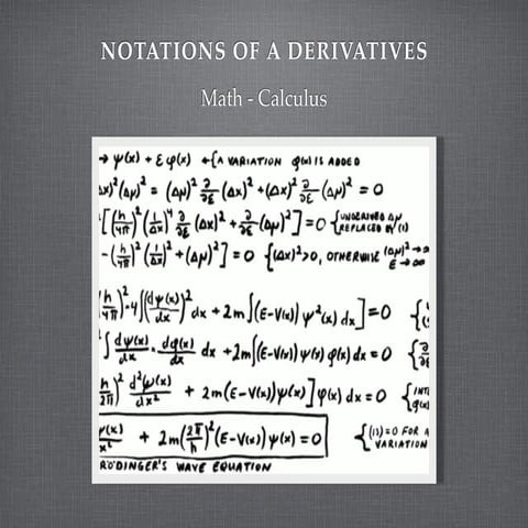 Math derivative notations | KEY