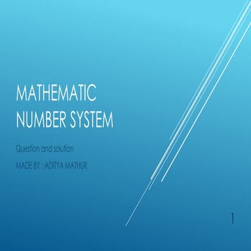 Mathematics : NUMBER SYSTEM | PPT