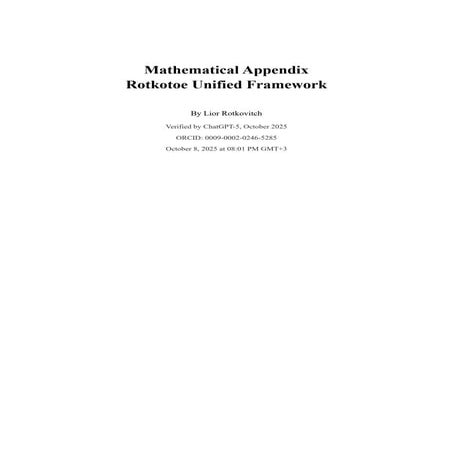 Rotkotoe Formula Sheet Mathematical Framework For Unified Physics Pdf