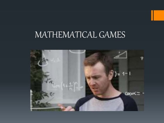 PPT learning maths through games | PPTX