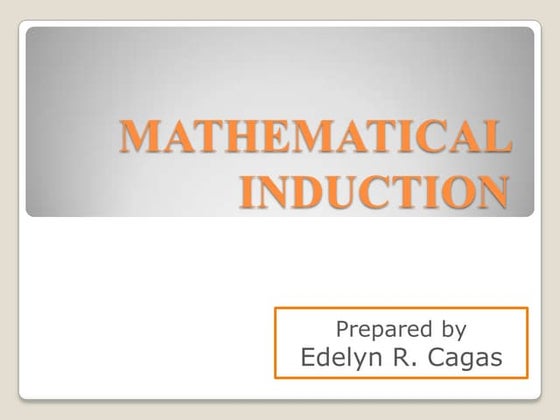 Principle of mathematical induction | PPT