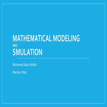 Mathematical modeling | PPT